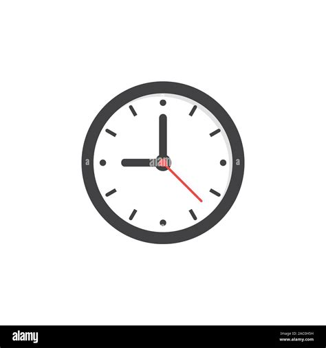 Simple Round Clock In Classic Style Button Icon Vector Illustration Simple Round Clock In Classic Style Button Icon Vector Illustration