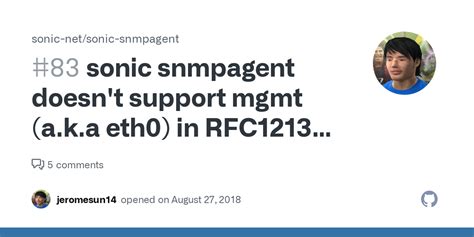 sonic snmpagent doesn t support mgmt a k a eth0 in rfc1213 mib iftable · issue 83 · sonic net