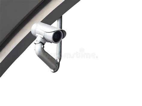 Cctv Camera Or Surveillance System On White Stock Image Image Of