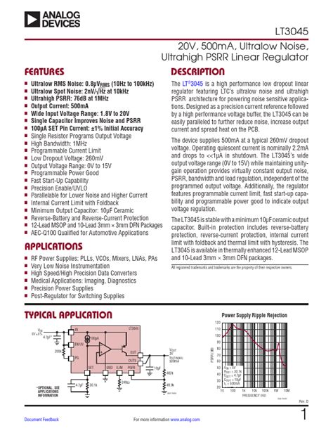 Lt3045 Datasheet Dfn Linear Regulator Linear Technology