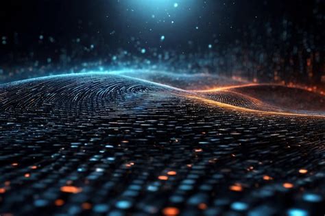premium photo wallpaper of abstract futuristic cyberspace with binary