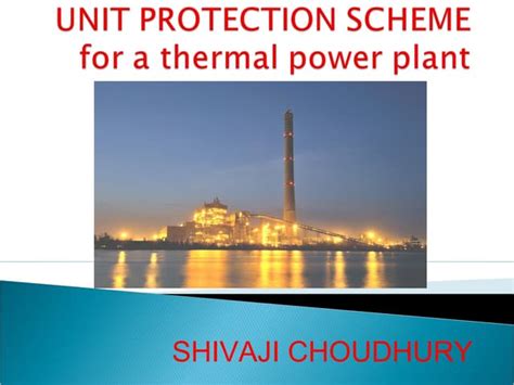 Unit Protection Scheme Ppt