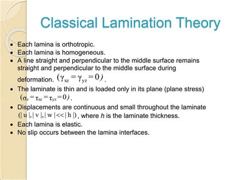 Classical Lamination Theory Ppt Physics Science