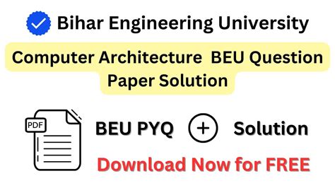 computer architecture beu question paper solution