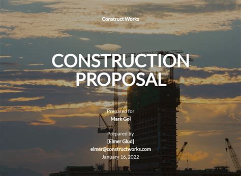 Construction Project Proposal Template