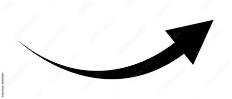 Vector Of Curved Arrow Icon Arrow Symbol Isolated On White Background