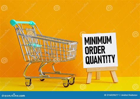 minimum order quantity moq is shown using the text stock image image