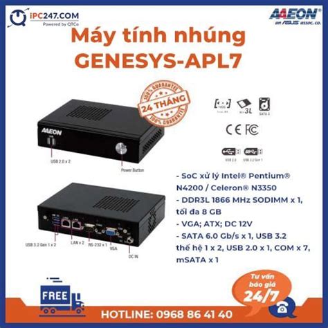 Máy Tính Nhúng Nhỏ Gọn Genesys Apl7