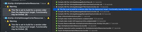 Ios 14 Andor 15 Minimum Deployment Target Warnings From Xib Files