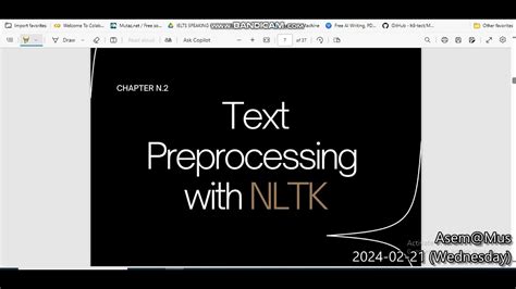 شرح Text Preprocessing In Machine Learning Lab 1learn Nlp Youtube