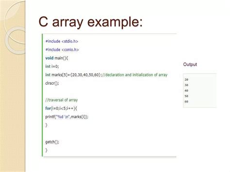 Arrays In C Language Pptx