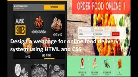 Design A Webpage For Online Food Delivery System Using Html And Css