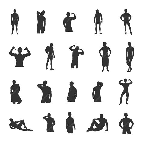 Seksowna Sylwetka Mężczyzny Seksowna Sylwetka Mężczyzny Gorąca Sylwetka