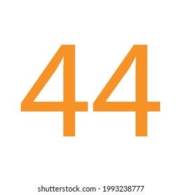 44 Number Simple Clip Art Vector Stock Vector Royalty Free 1991876183