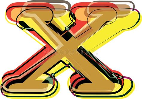 Abstract Colorful Letter X Stock Vector Illustration Of Drawn 262758147