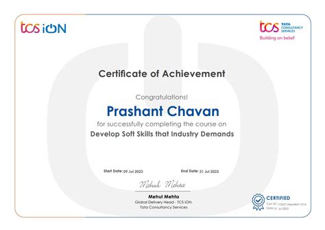 Tcsion Tcsioncareeredge Completioncertificate Happylearning