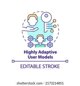 Highly Adaptive User Models Concept Icon Stock Vector Royalty Free Shutterstock