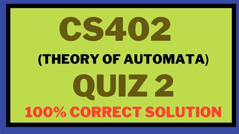 CS402 Quiz 2 Solution Fall 2023 YouTube