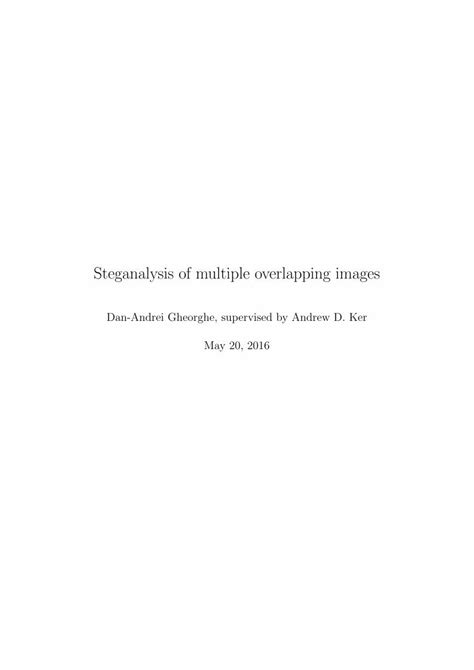 Pdf Steganalysis Of Multiple Overlapping Images Dokumentips