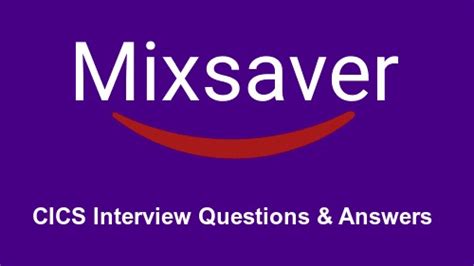 Cics Interview Questions And Answers Mixsaver