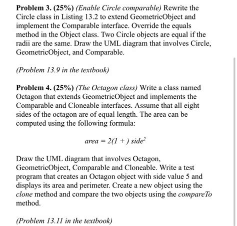 Solved Problem 3 25 Enable Circle Comparable Rewrite