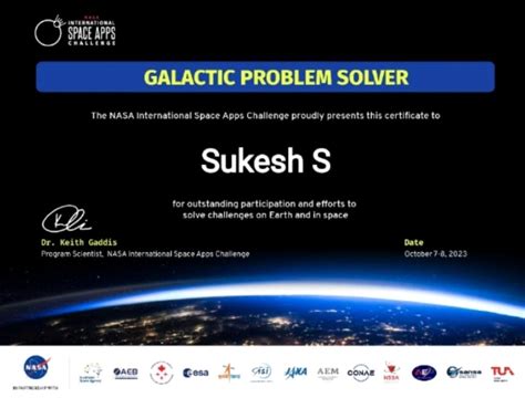 Sukesh S On Linkedin Spaceapps