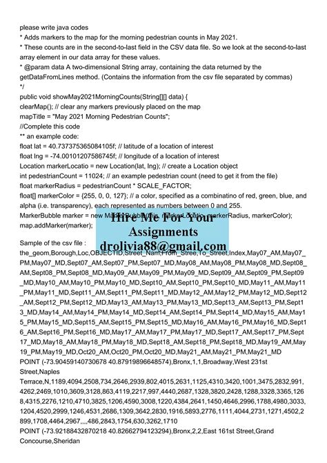 Please Write Java Codes Adds Markers To The Map For The Mopdf