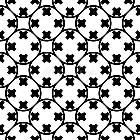 Vector Seamless Pattern Rounded Lattice With Crosses Stock Vector Illustration Of Circle