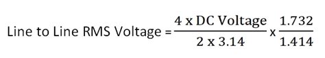 Line To Line RMS Voltage Calculator Everything PE