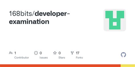 Github 168bitsdeveloper Examination