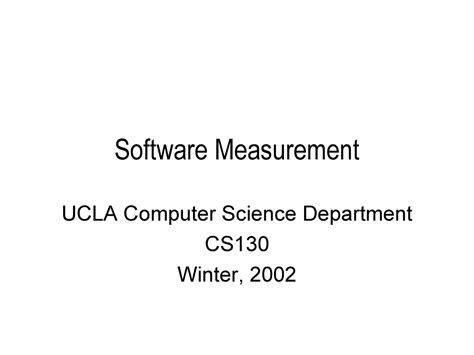 software measurement lecture slides lecture 2 software