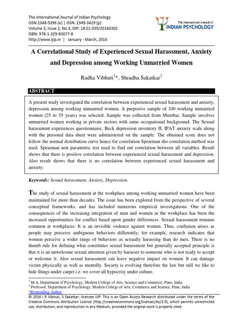 A Correlational Study Of Experienced Sex Pdf Sexual Harassment A Correlational Study Of Experienced Sex Pdf Sexual Harassment