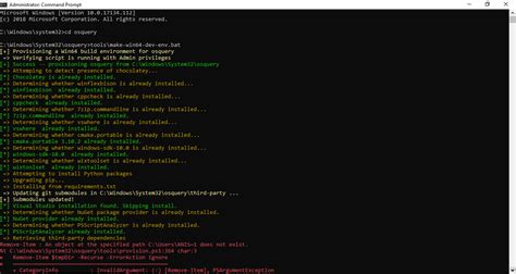 Windows 10 Osquery Msbuild Error Msb1009 Stack Overflow