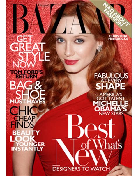 Mad Mens Christina Hendricks Covers November 2010 Harpers Baazar