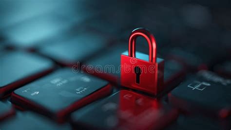 A Small Red Padlock On A Keyboard Symbolizing Data Security And