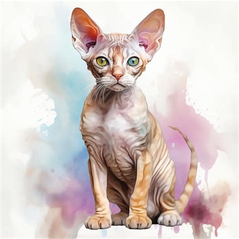 Premium Vector Devon Rex Kitten Cat