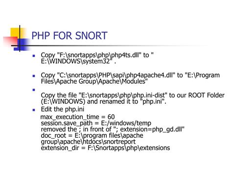 PPT Installation Of SNORT APACHE PHP MYSQL And SnortReport PowerPoint Presentation ID