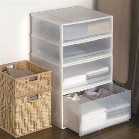 Muji Pp Storage Stackable Drawers Wide 55 X 44 Series Furniture And Home