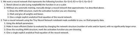 1 We Want A Neural Network That Represents The Chegg Com