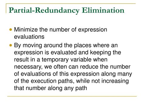 Ppt Partial Redundancy Elimination Powerpoint Presentation Free