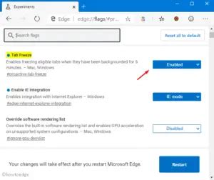 How To Enable Tab Freeze On Chromium Edge Howtoedge