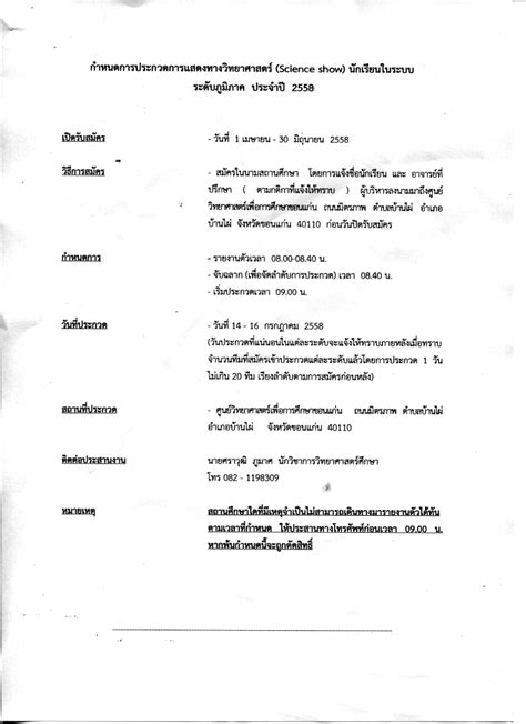 การประกวดการแสดงทางวิทยาศาสตร์ Science Show 2023 01 สพป ขก 1