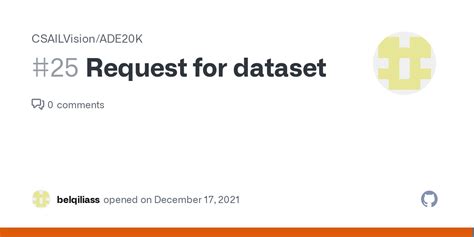 Request For Dataset Issue CSAILVision ADE K GitHub