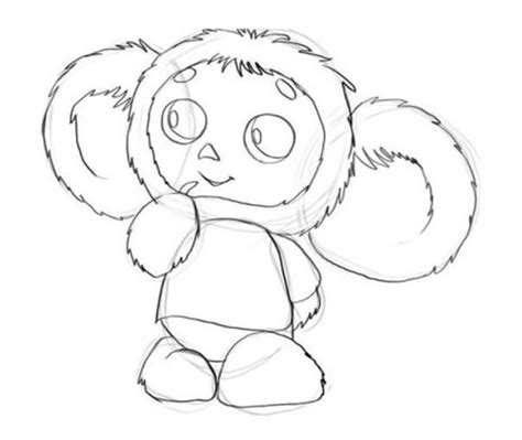 Как нарисовать чебурашку картинки