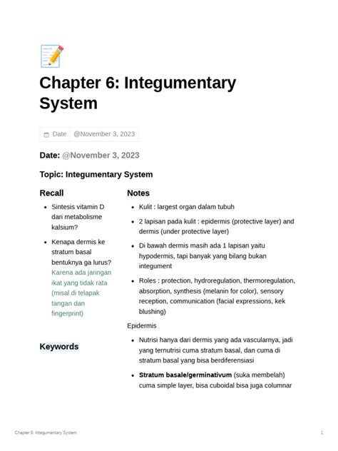 Chapter 6 Integumentary System Pdf