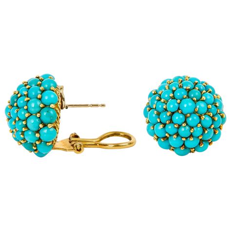 Antique Turquoise Earrings 1038 For Sale At 1stdibs Vintage