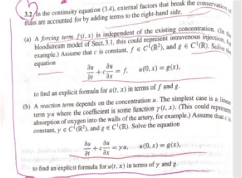 Solved 32 The Continuity Equation 34 External Factors