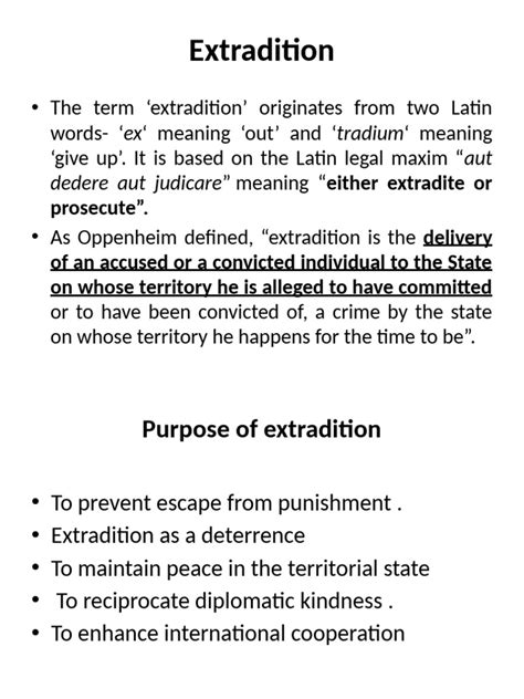 Extradition Pdf Extradition Crimes