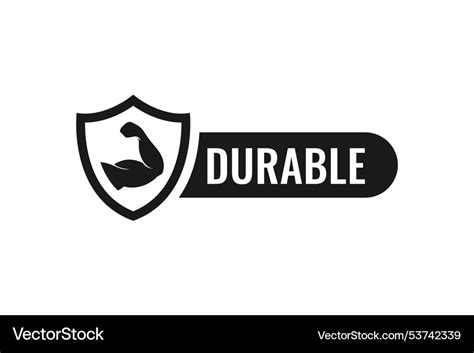 Durable Label Or High Durability Icon Royalty Free Vector