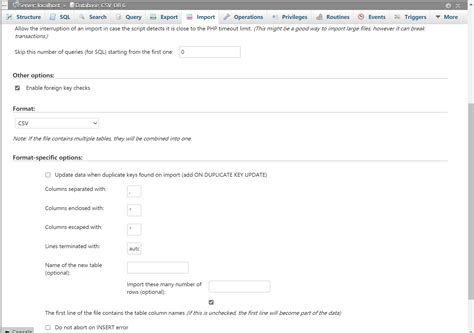 Bug When Importing A Csv File · Issue 16907 · Phpmyadminphpmyadmin